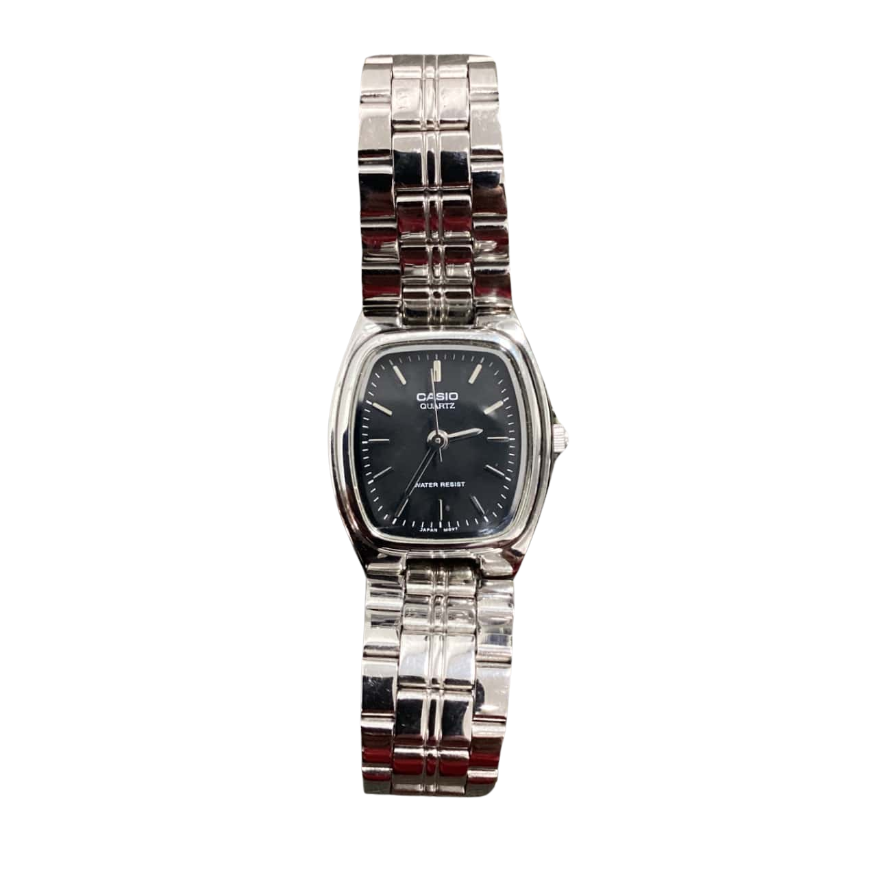 Casio, Womens, Silver, Black Face(s)