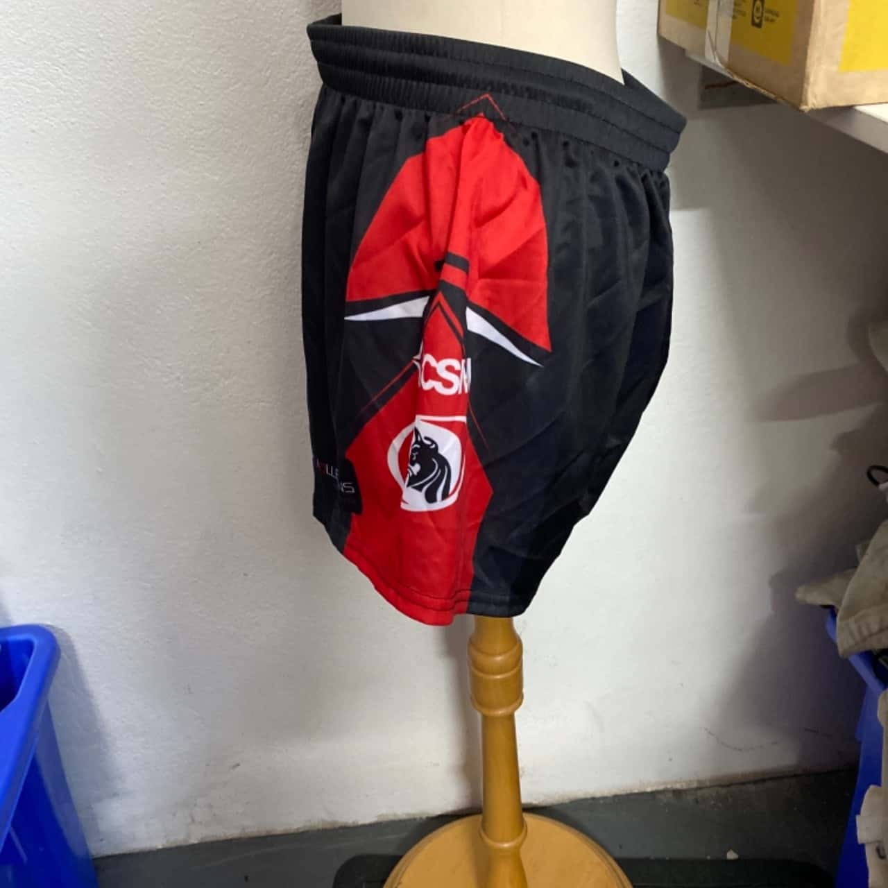 CSM red and black shorts