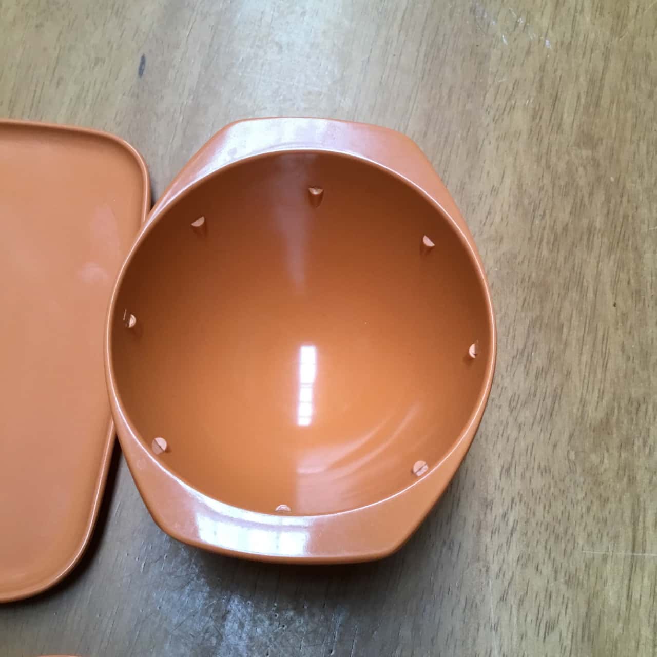 Vintage Nylex Bessemer Orange Sugar Bowl With Lid & Tray - Excellent ...