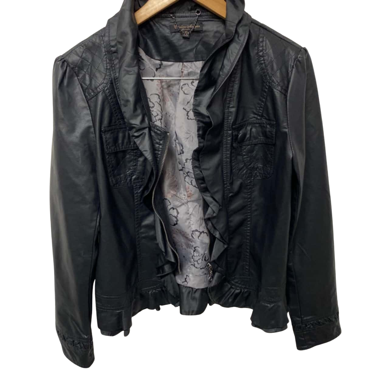 Caroline Morgan Womens Size 12 Bomber Jacket Black