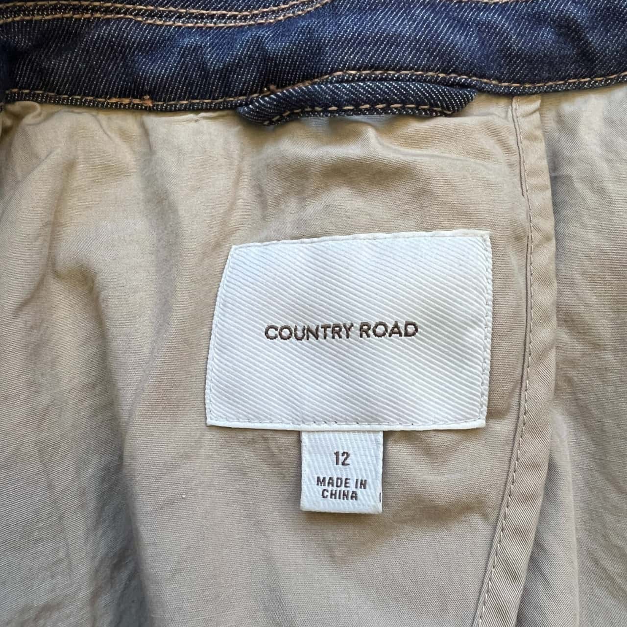 Country Road Womens Size 12 Denim Jacket Blue (s)