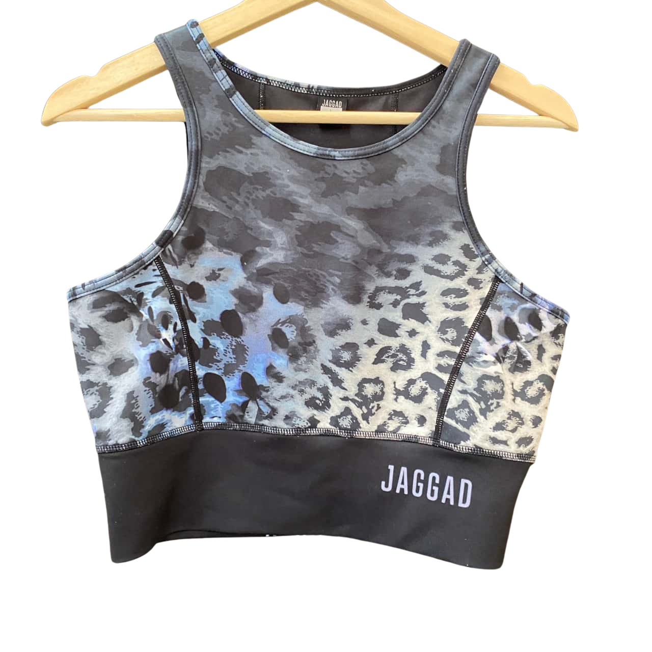 Jaggad Size L Black Leggings With Tag and Top Animal Print/ Black/Blue ...
