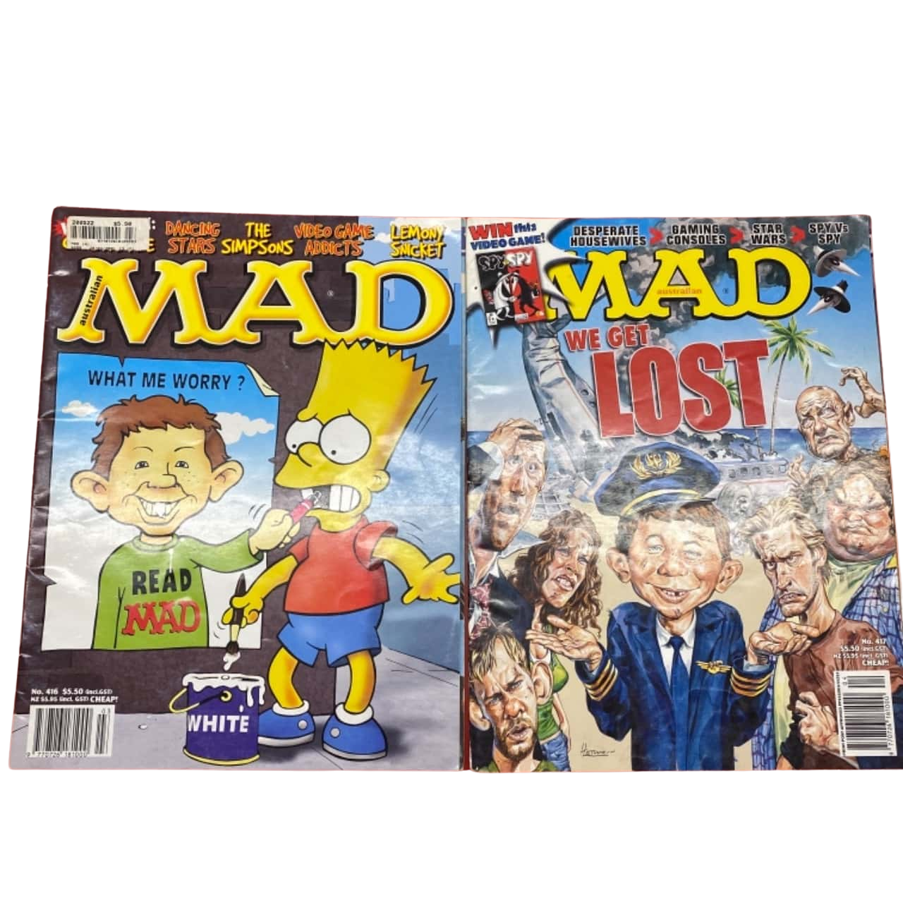 Reduced MAD Australian - 2 magazines # 416 & # 417(s)