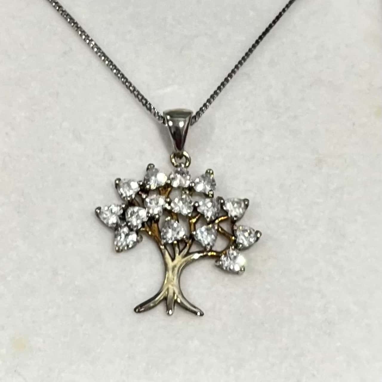 925 Tree of Life Gemstone Pendant 925 Silver Necklace & 925 Gemstione ...