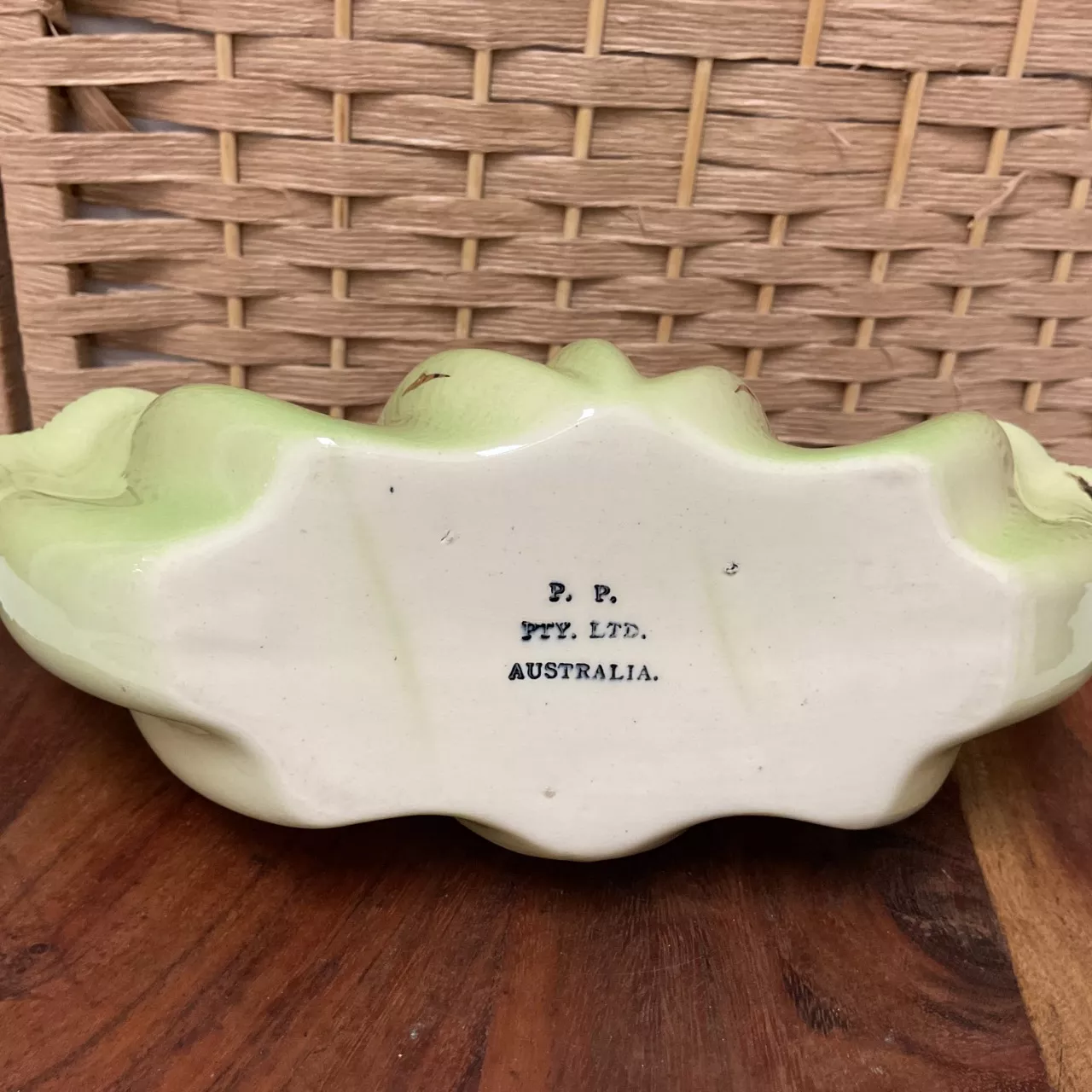 Vintage Rare Pates Pottery Vase Australia Slip Cast Earthenware Green ...