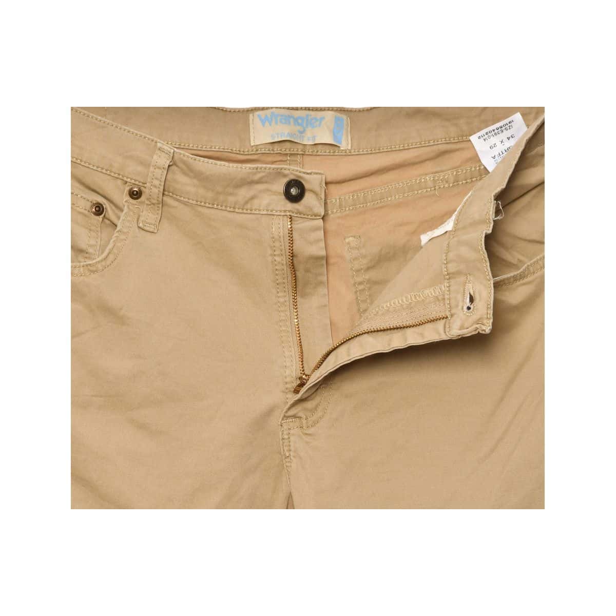 Wrangler Mens Size 34 Straight Fit Chinos Brown (s)