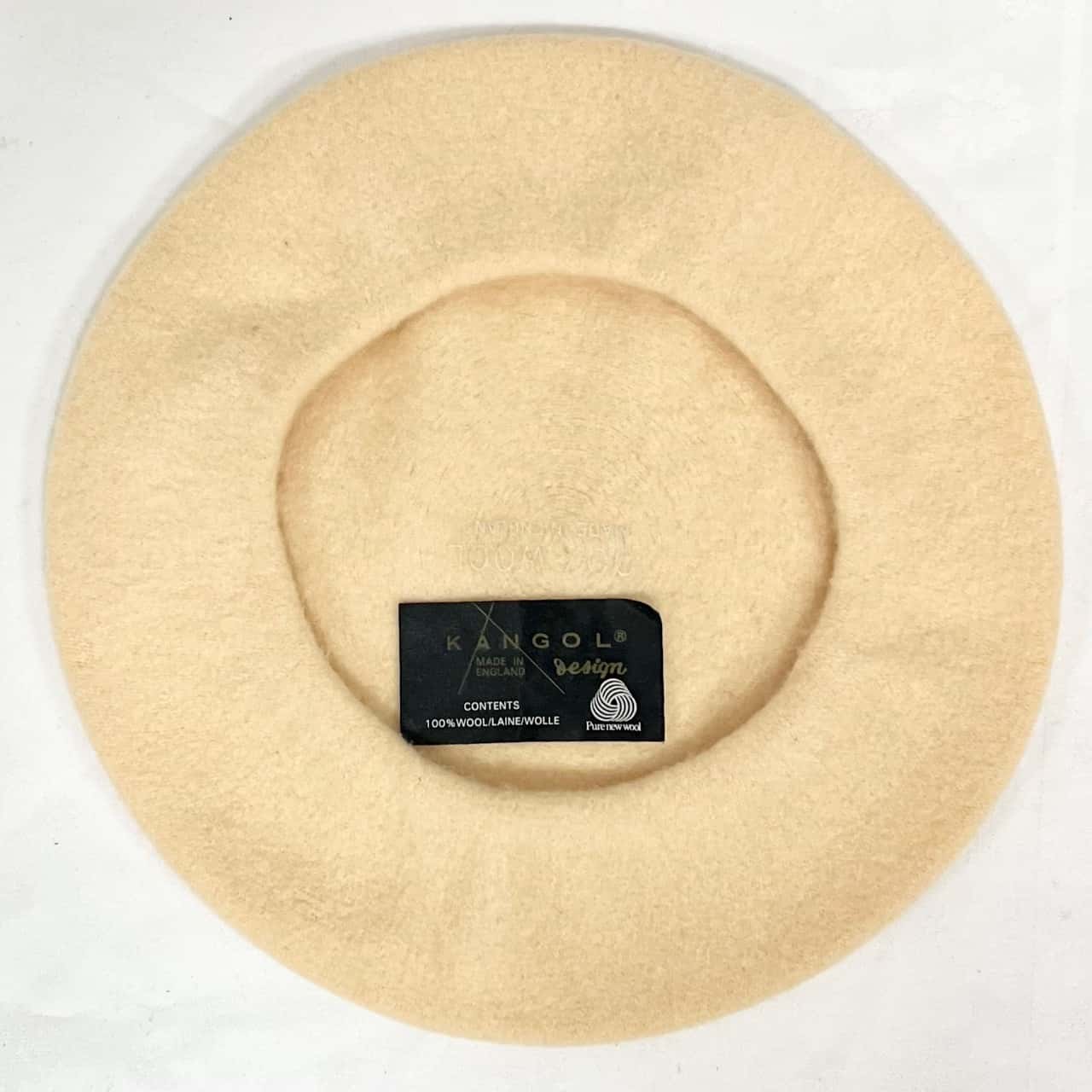 Vintage Kangol Made in England 100% Wool Cream Beret (s)