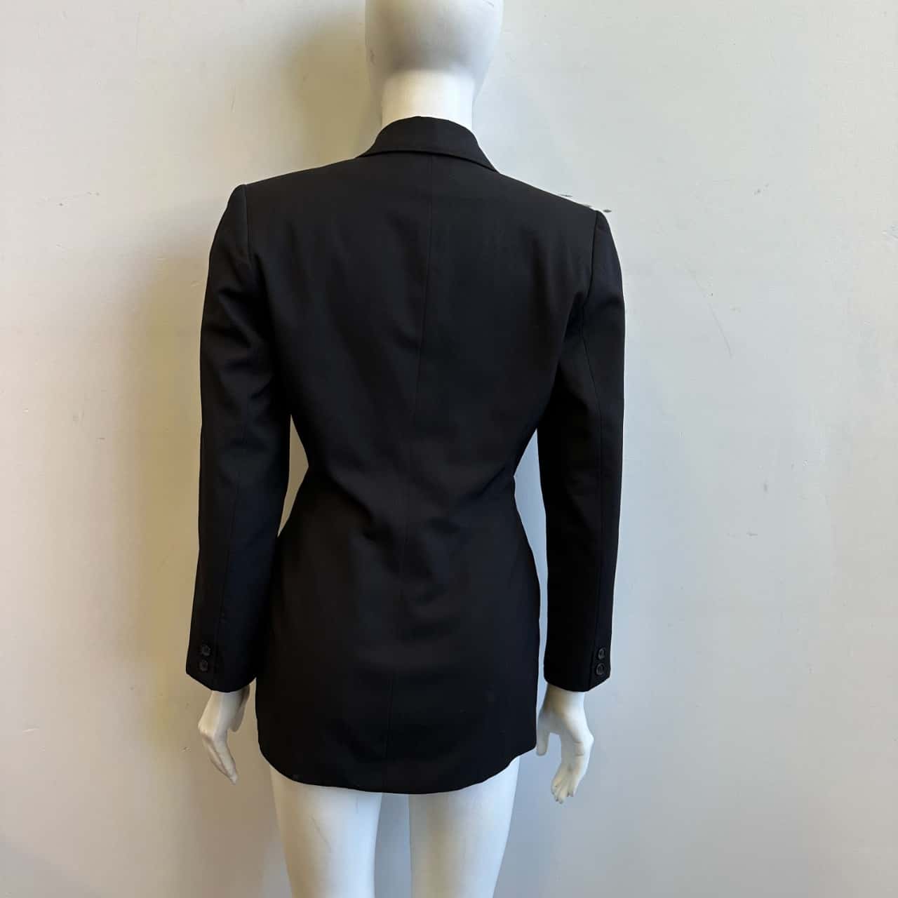 Howard Showers Women's Size 10 Wool Blend Blazer Black (s)