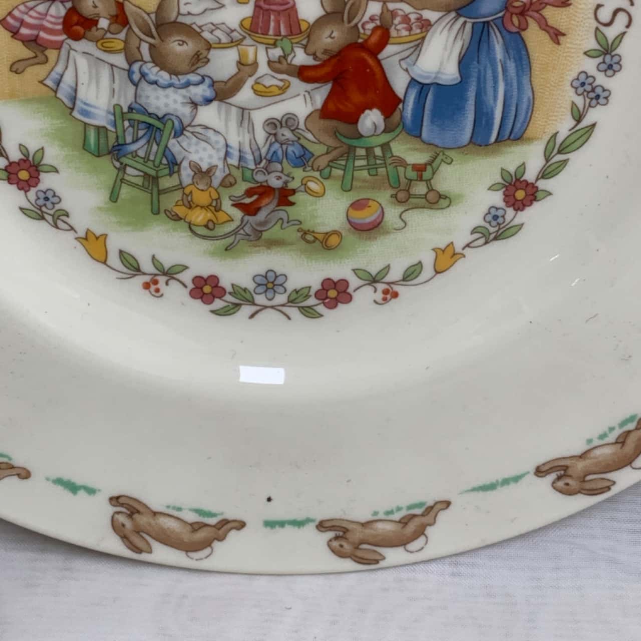 1990s Vintage Royal Doulton Bunnykins Plate English Fine Bone China ...