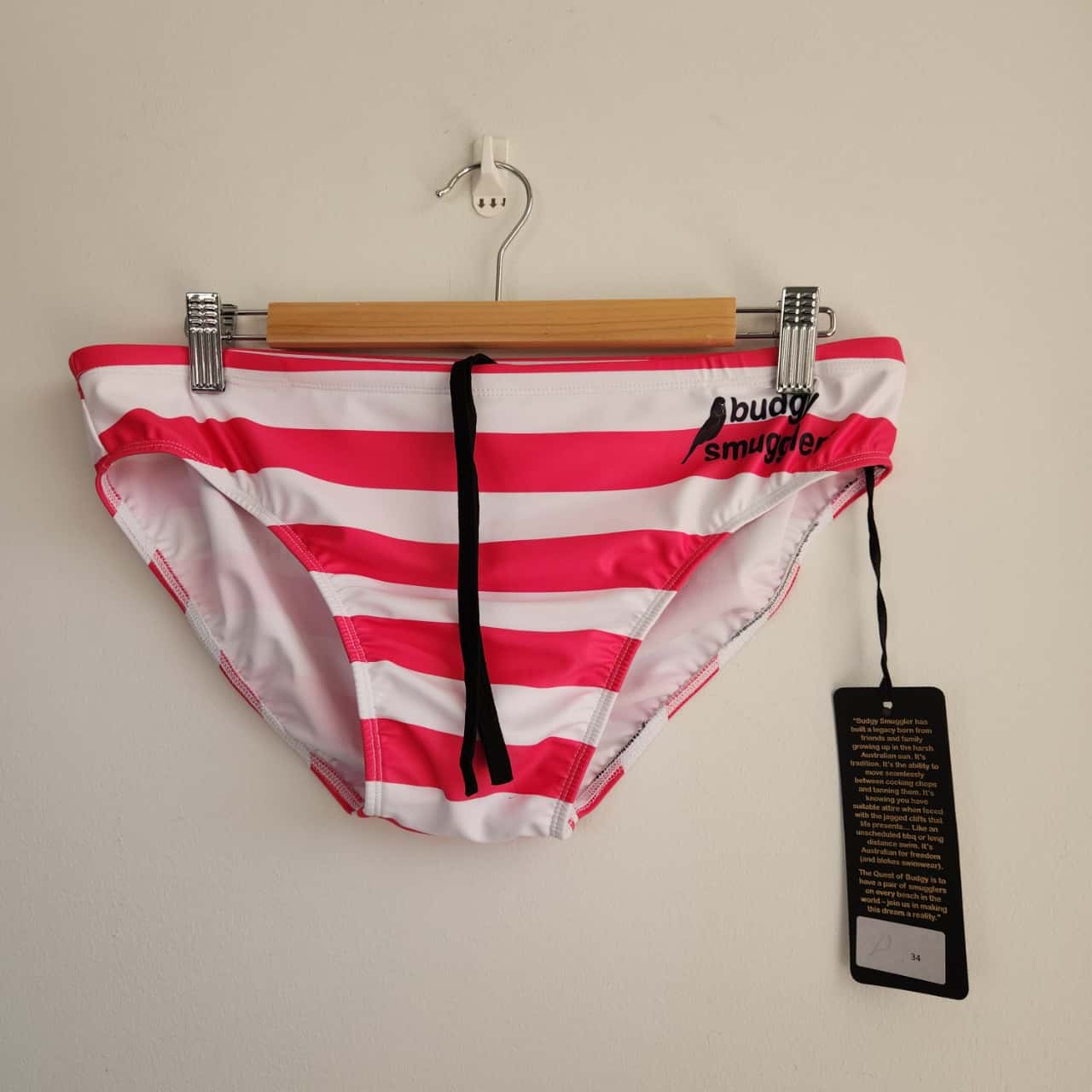 Budgy Smuggler White White Swimmers Mens Size 34(s) - New With Tags ...