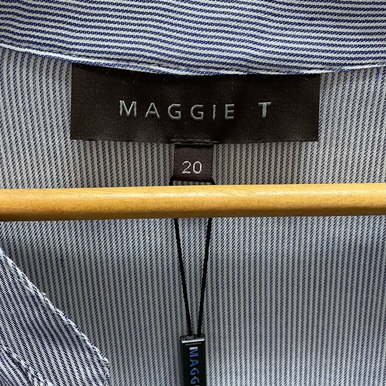 Maggie T Size 20 Blue / Striped / White Dress RRRP ***$189.00***(s)