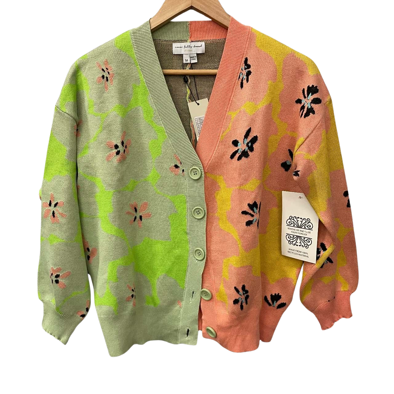 Never Fully Dressed Womens Size M Button-down Cardigan Multicoloured (s)