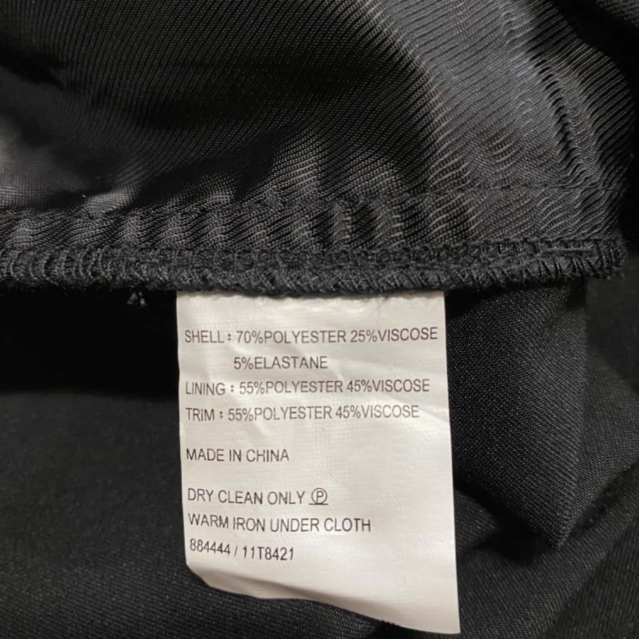 Basque Black Straight Leg Pants Size 16(s)