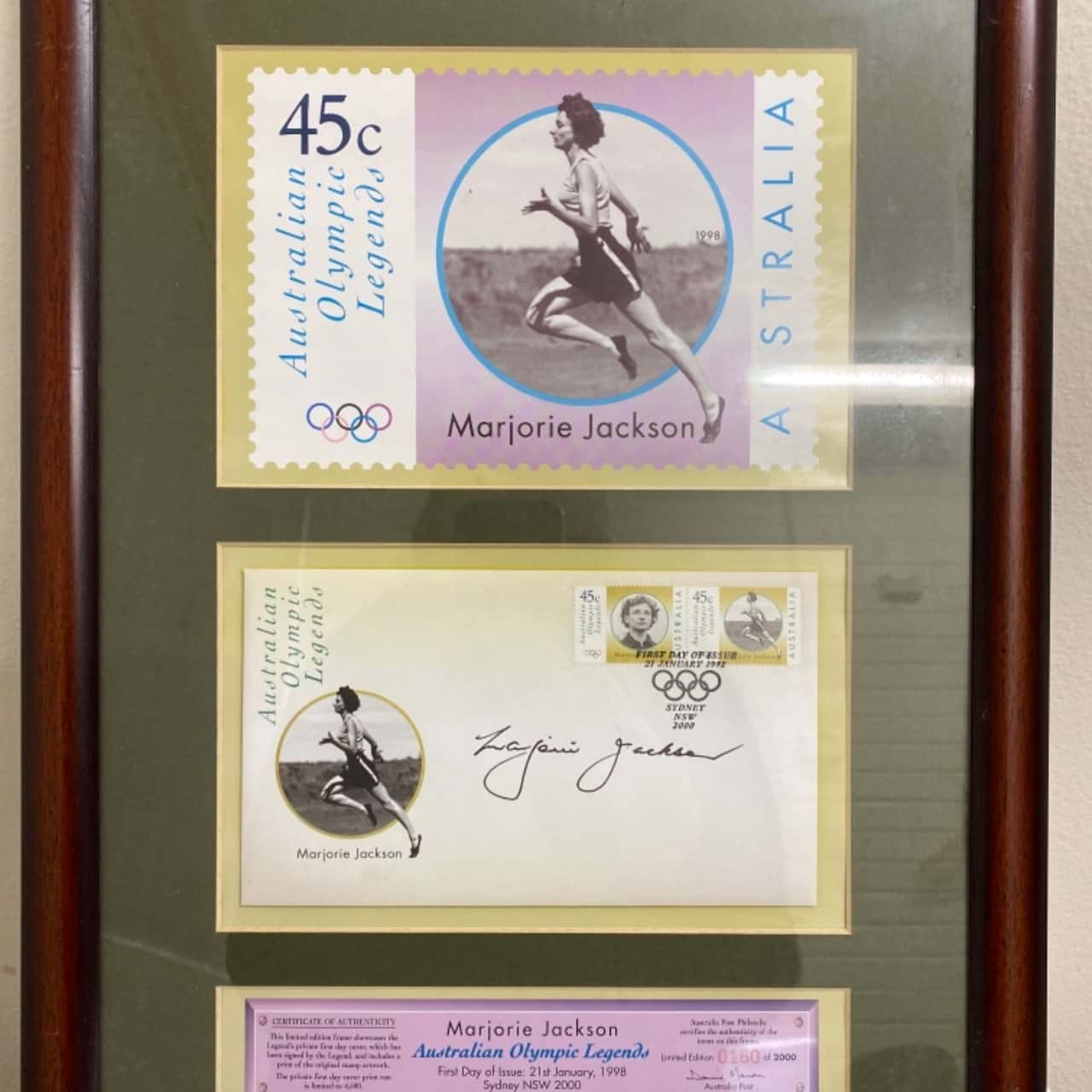 Australia Olympic Legends Frame-Marjorie Jackson(s)