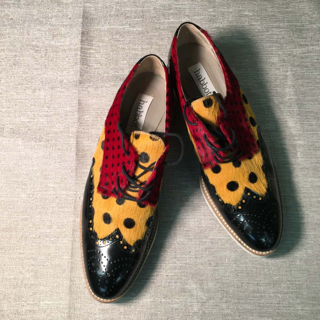 Habbot Studios Leather Lace Up Shoes Size 40 RRP $485 Made in Italy(s)