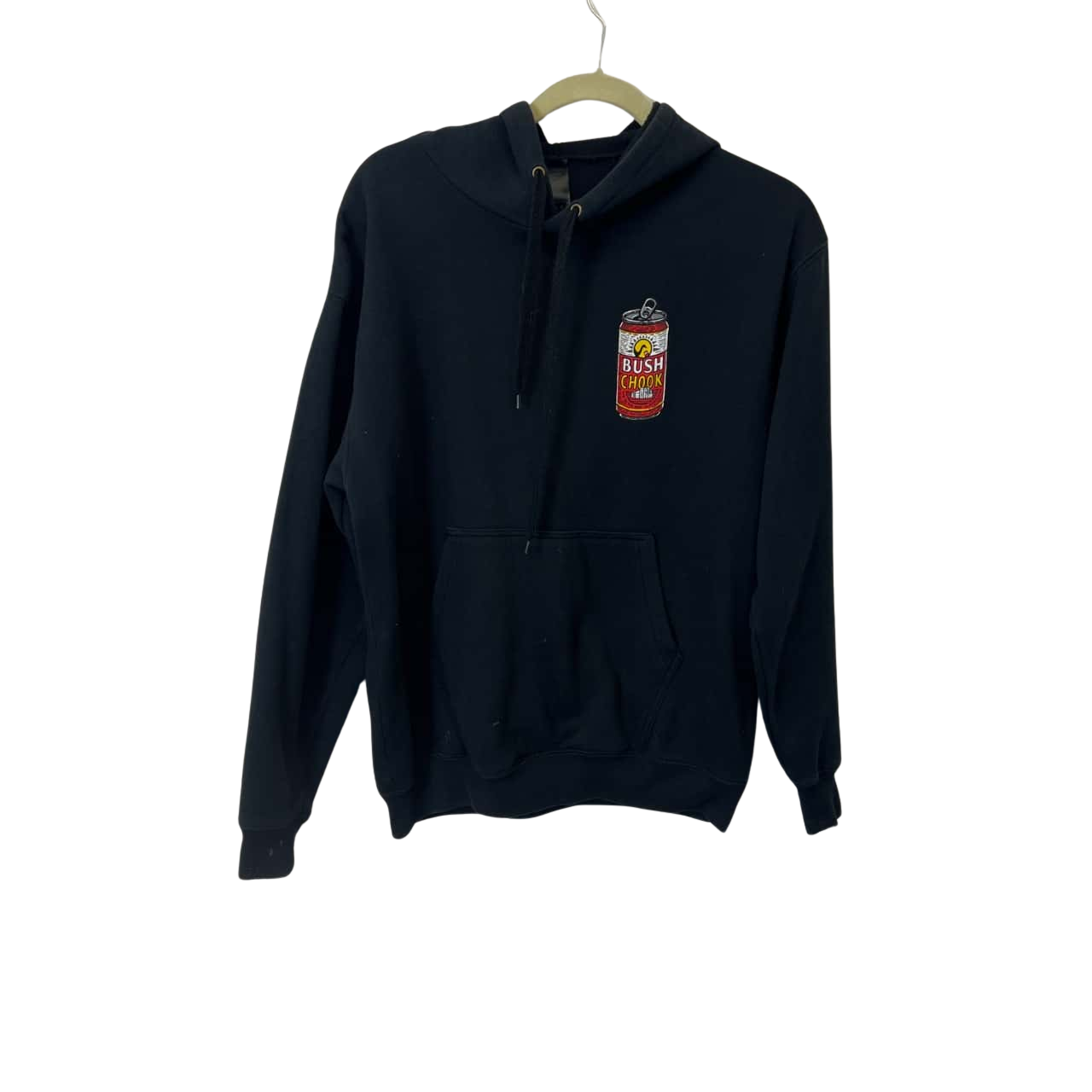 Bush chook Unisex Size M Hoodie Black
