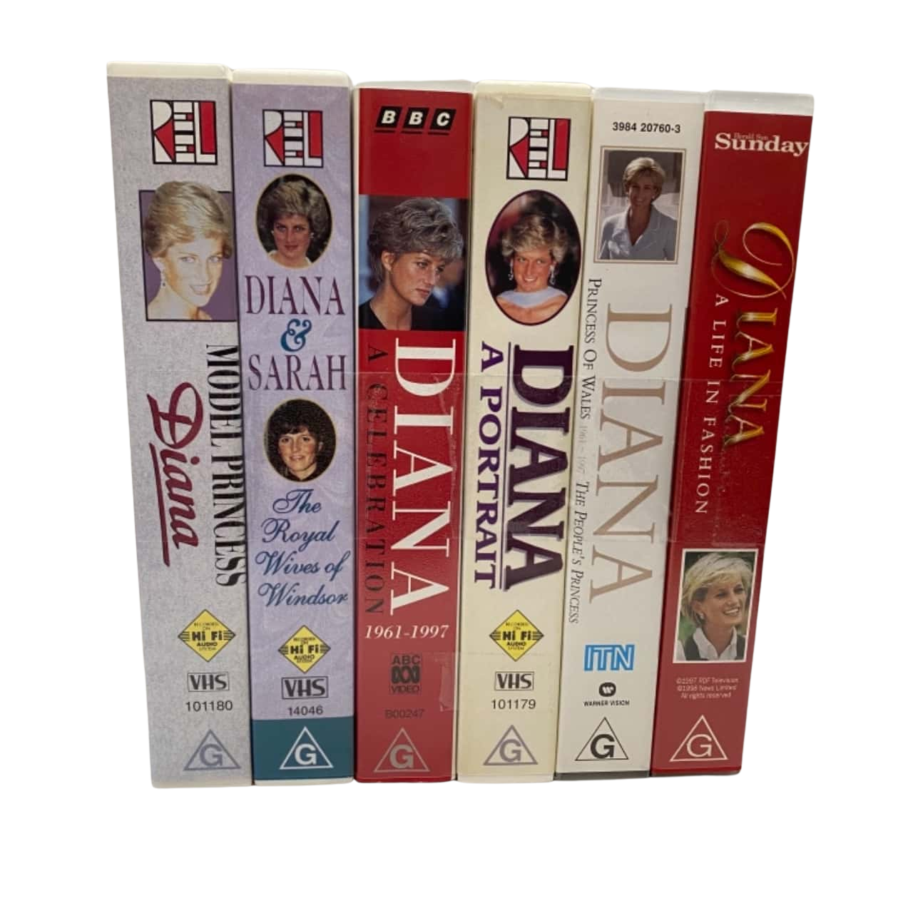 PRINCESS DIANA 6 VHS Bundle Lot Set Royal Family Windsor Fashion Retro Documentary
