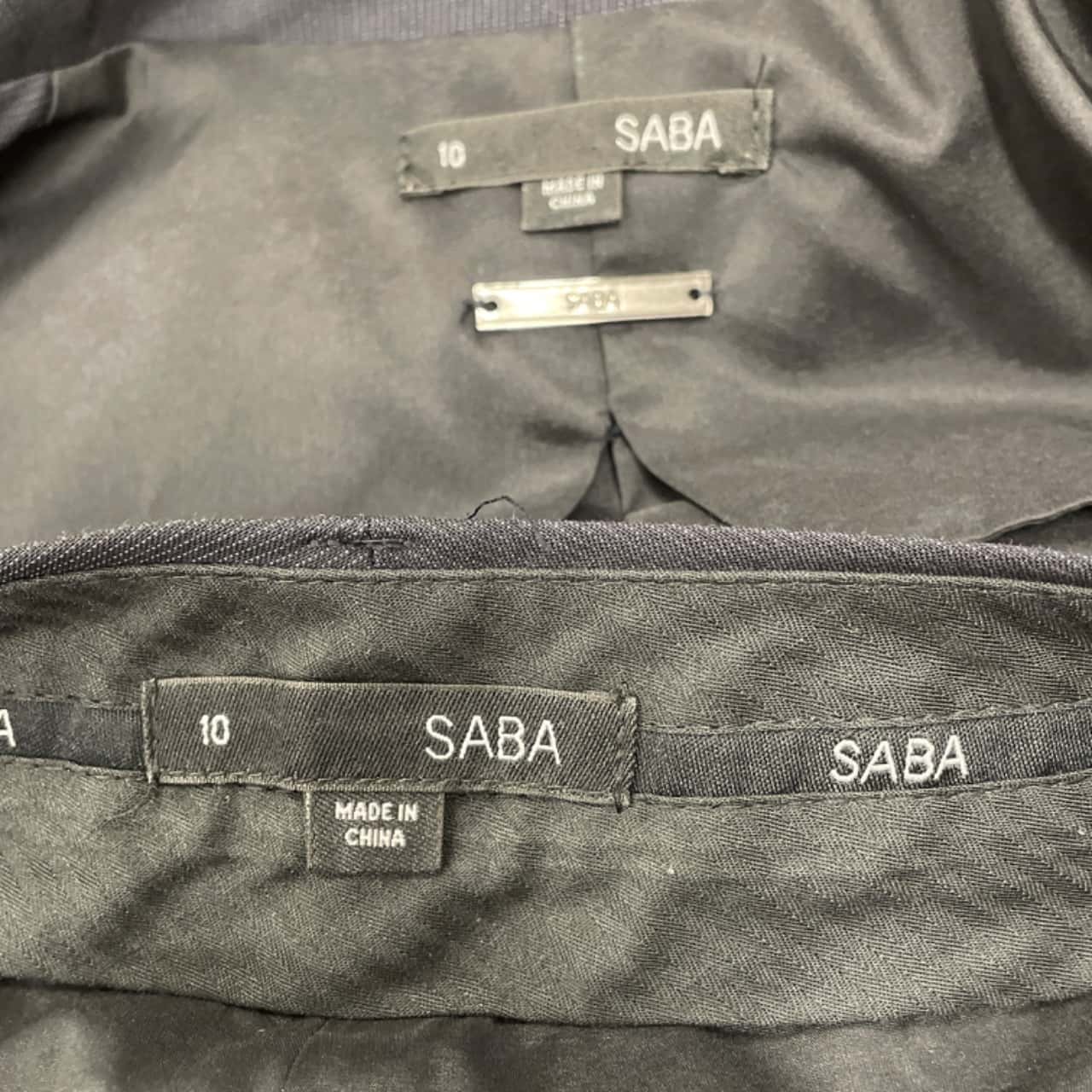 Saba Womens 2 pcs Jackets Pants Suits Size 10 Navy Blue (s)