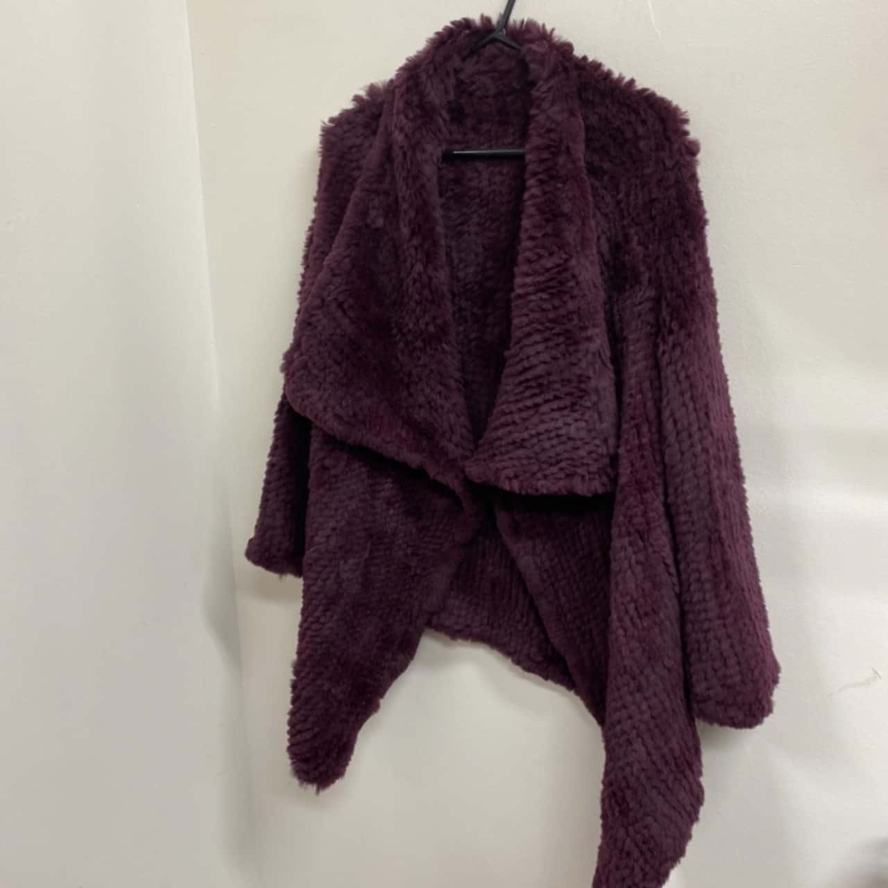 Womens Size L / M Purple rabbit fur jacket(s)