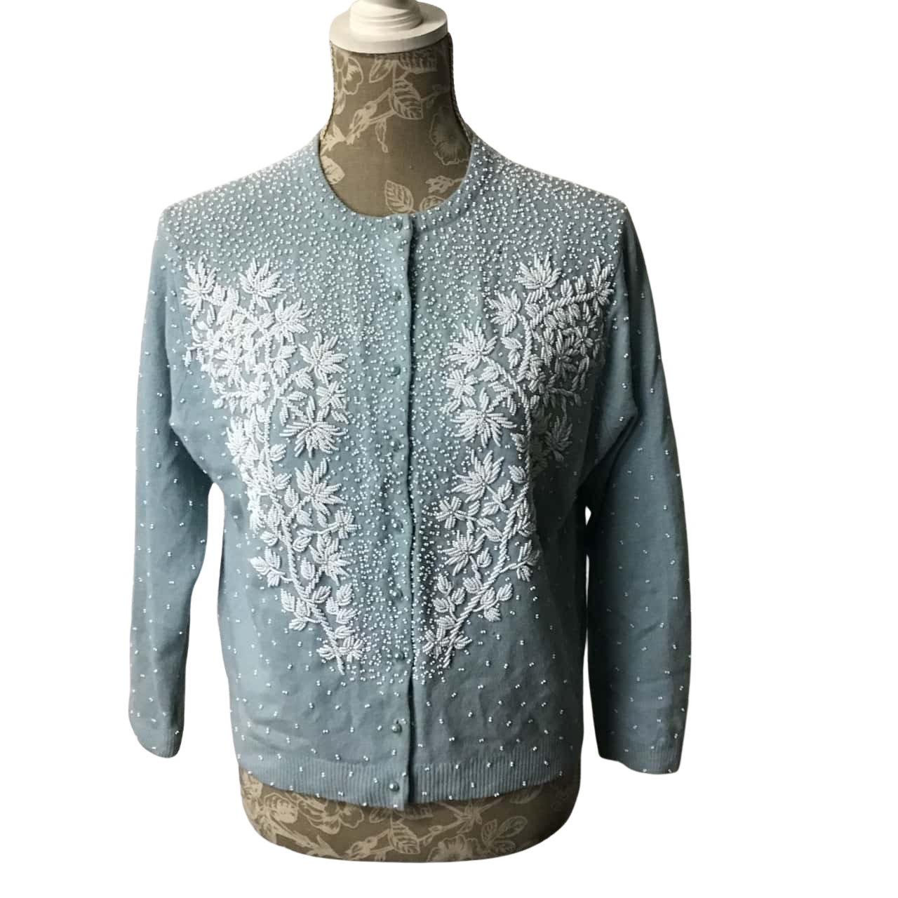 Elegant Fashions Gorgeous Vintage Womens Size M 1950's Blue Cardigans ...