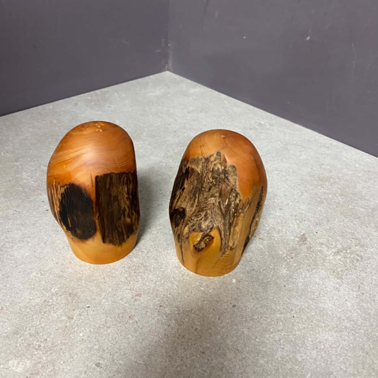 Huon Pine Salt and Pepper Shakers (s) - Used Very Good | Salvos Stores