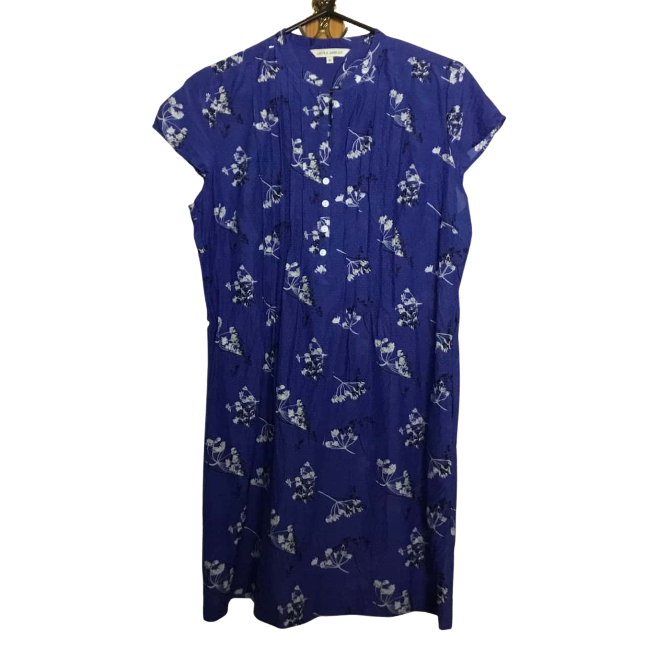 Laura Ashley Blue Floral Dress Size 12