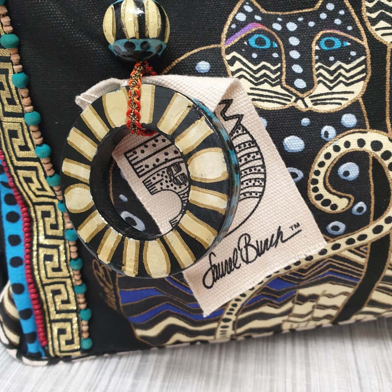 Laura Birch Gorgeous Spotted Cats Design Roomy Shoulder /Tote Bag with ...