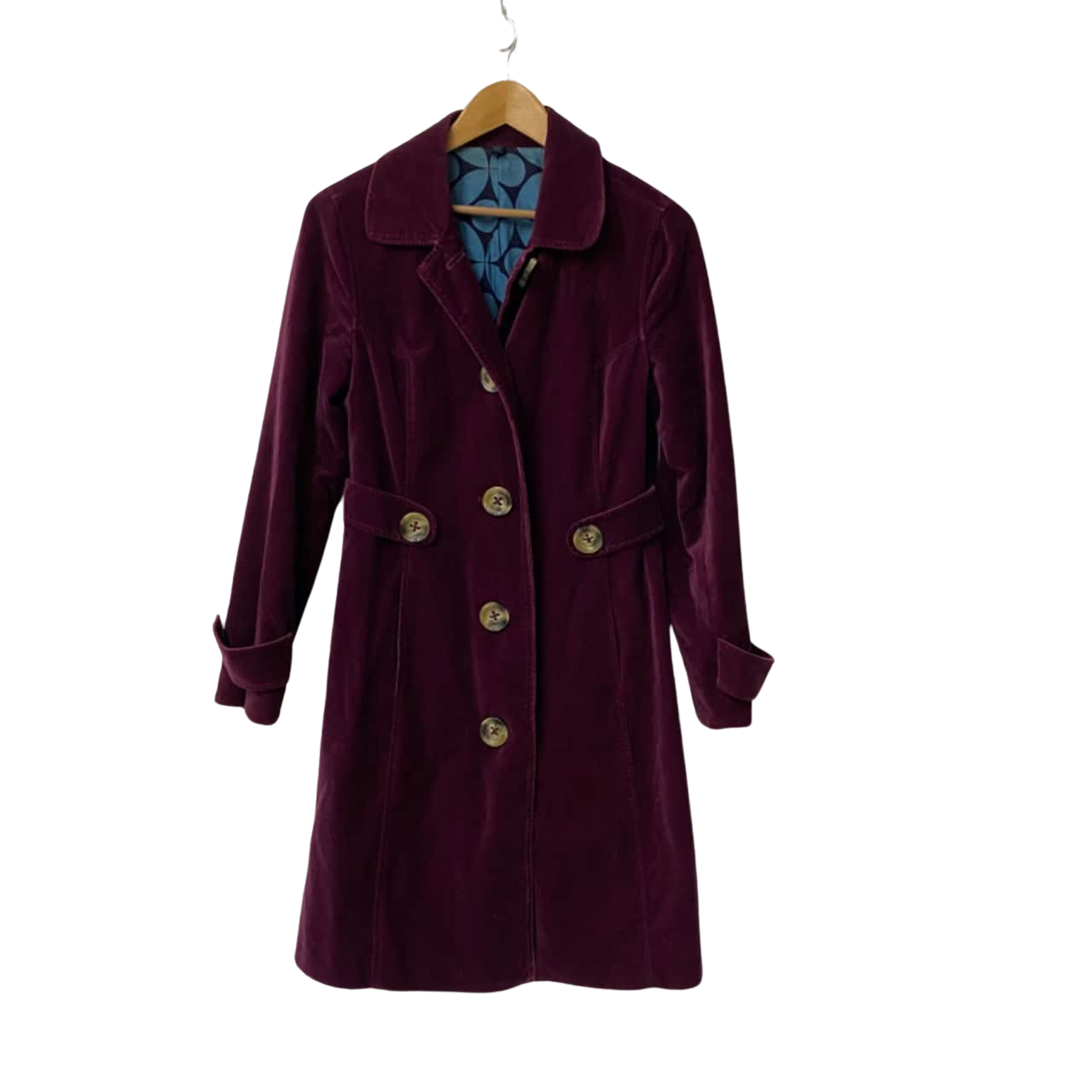 Boden Womens Size 10 Trench Coat Purple (s)