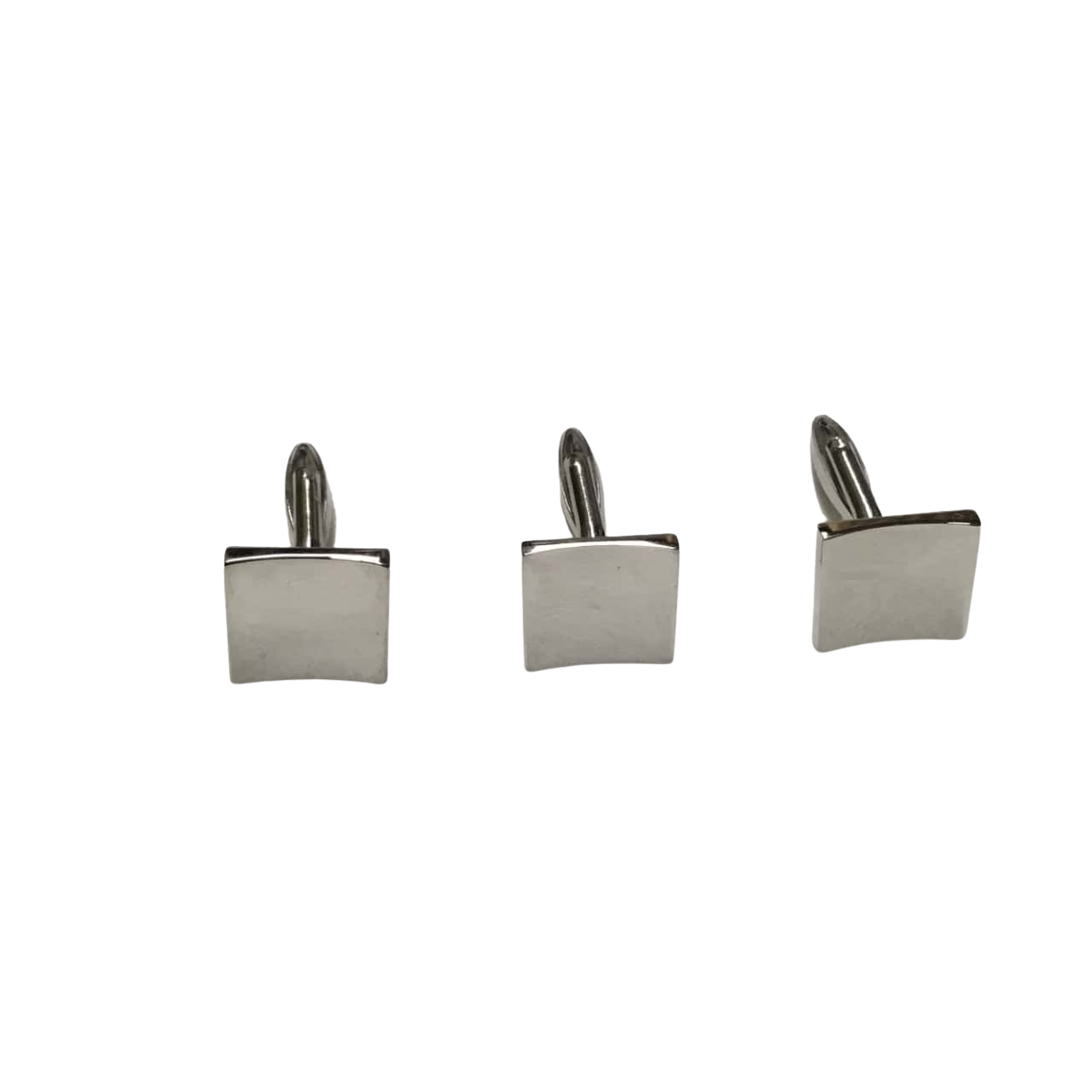 Three Silver Cufflinks - Excellent Condition