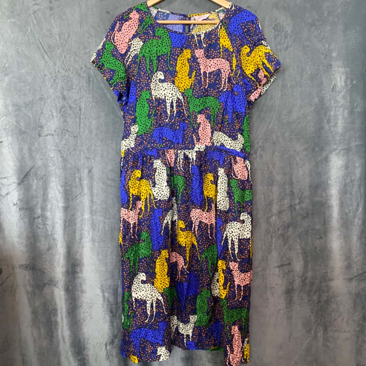 Gorman Womens Size 12 Short Sleeve Dress Multicoloured / Pattern (s)