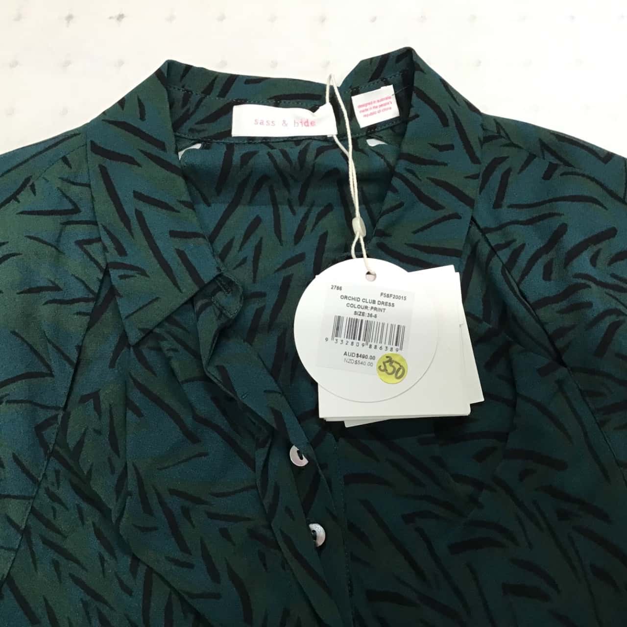 *REDUCED* Sass & Bide Womens Size 36 / Size 6 Green / Black / Pattern ...