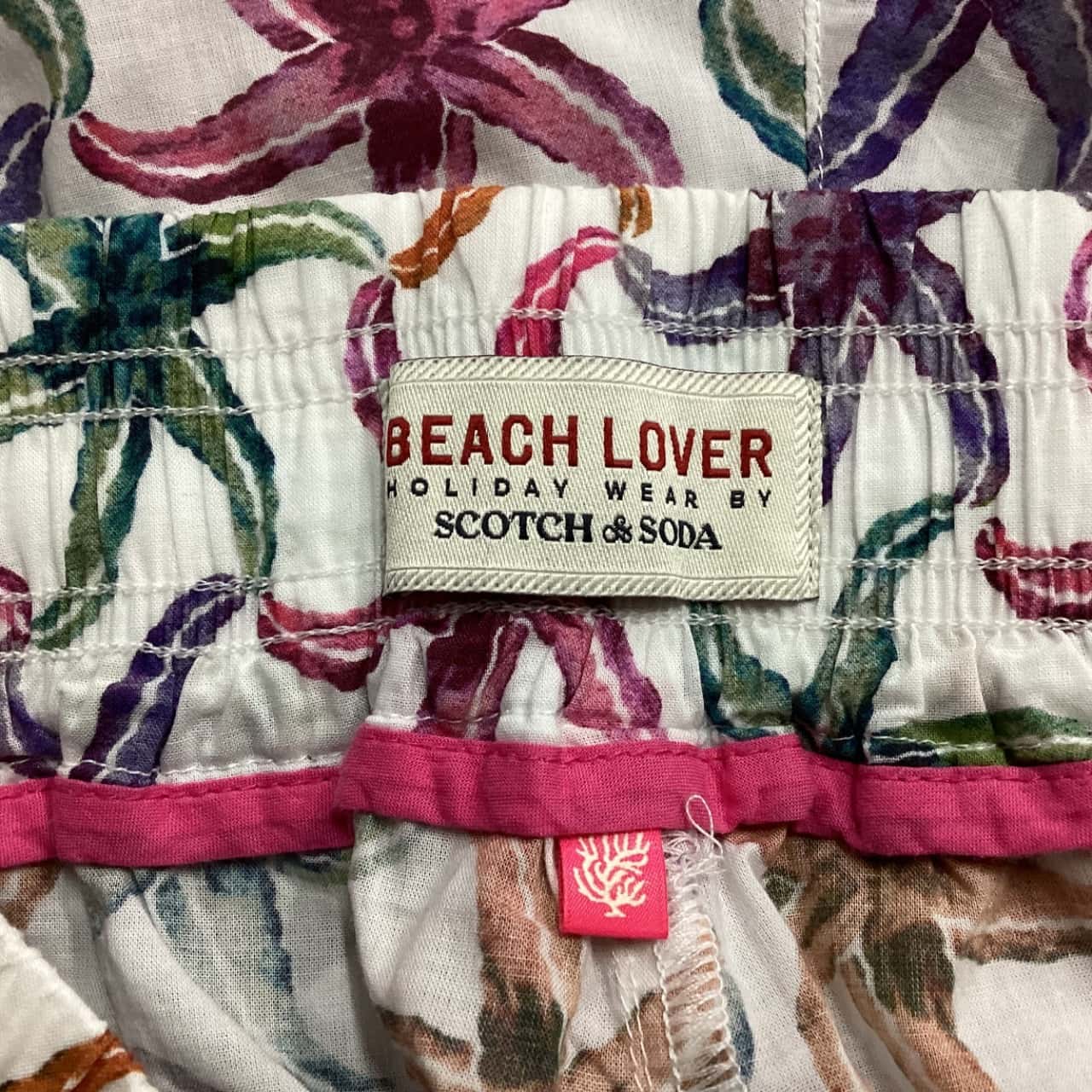 NEW - Scotch & Soda Womens Size 36 Pattern / White Short & Top Set