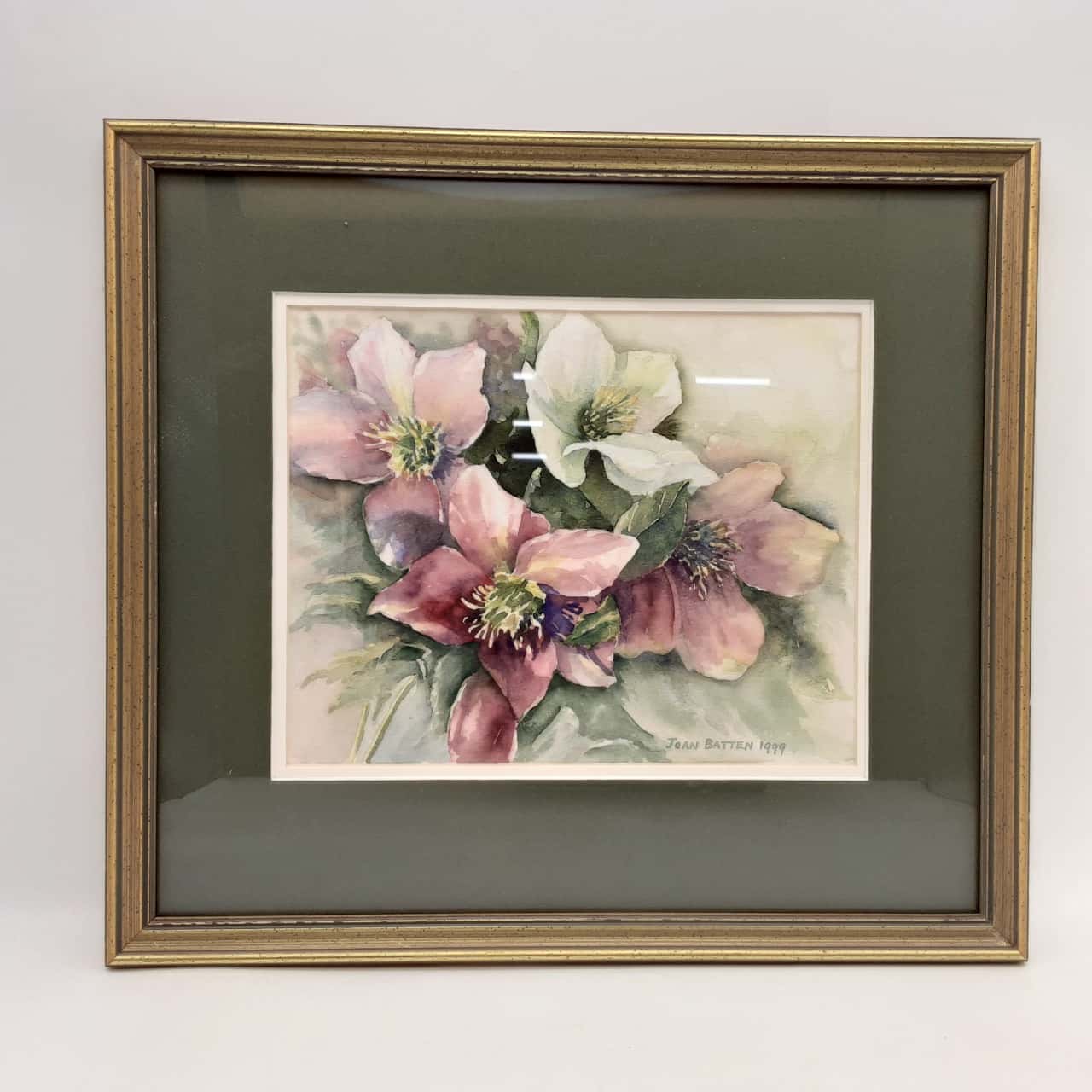 Joan Batten Floral/Flower Art Watercolour Painting 1999(s)