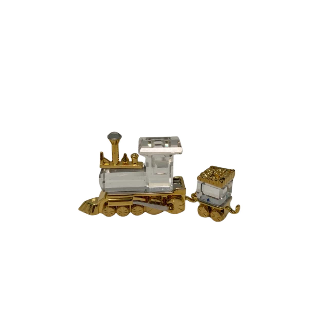Swarovski brand miniature crystal train engine and coal carriage(s)