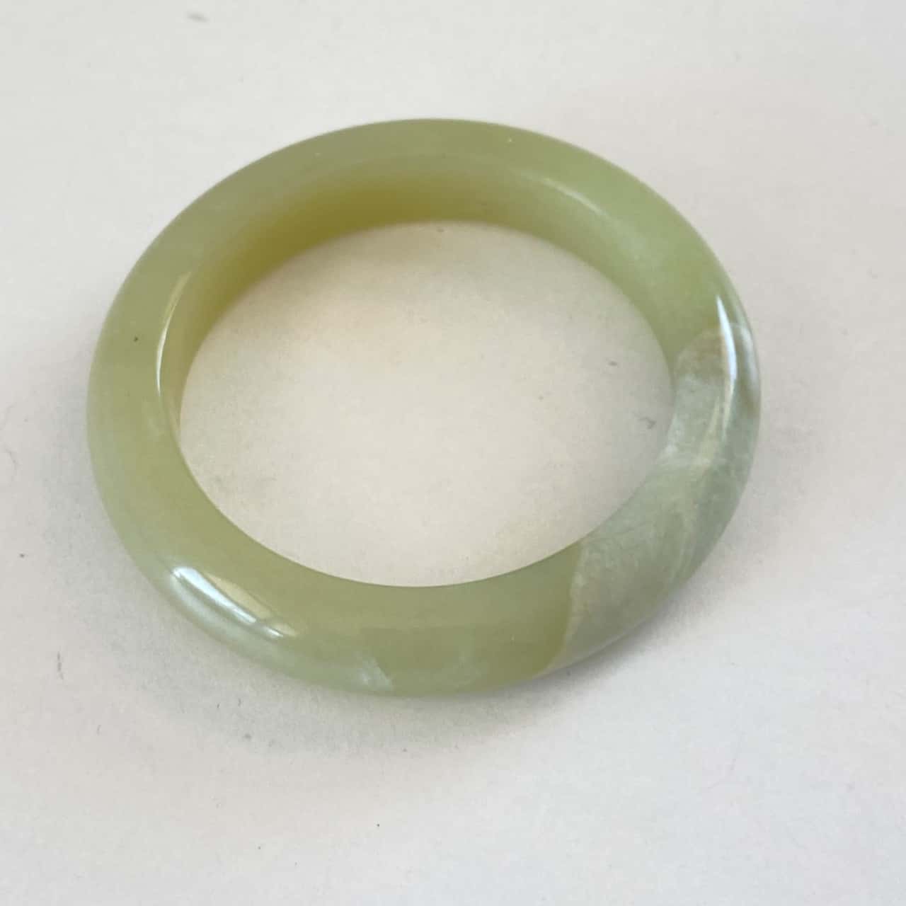 Natural Light Green Jade Gemstone Bangle Bracelet (s)