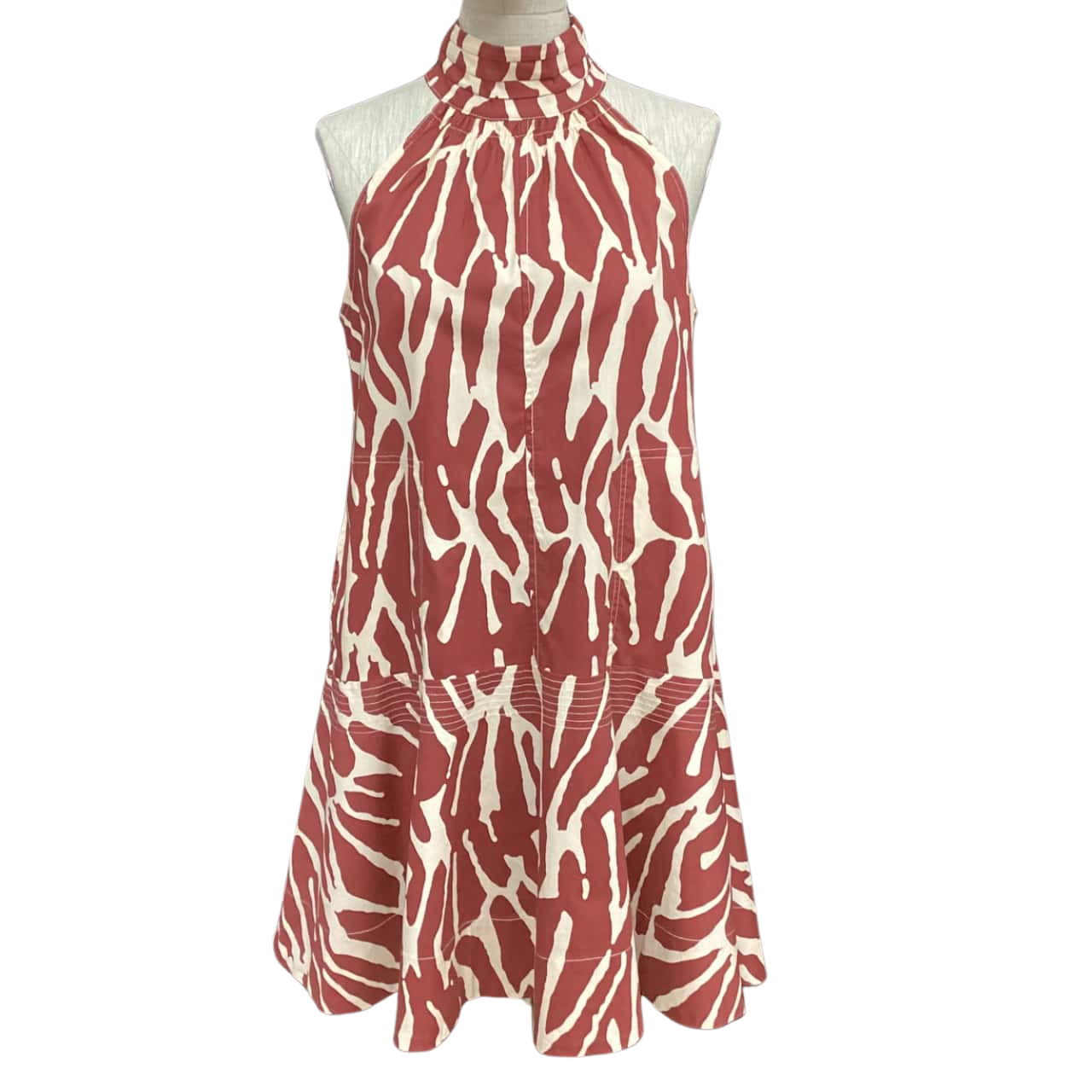 Saba Womens A-Line Mini Dress Beige / Brown / Pattern