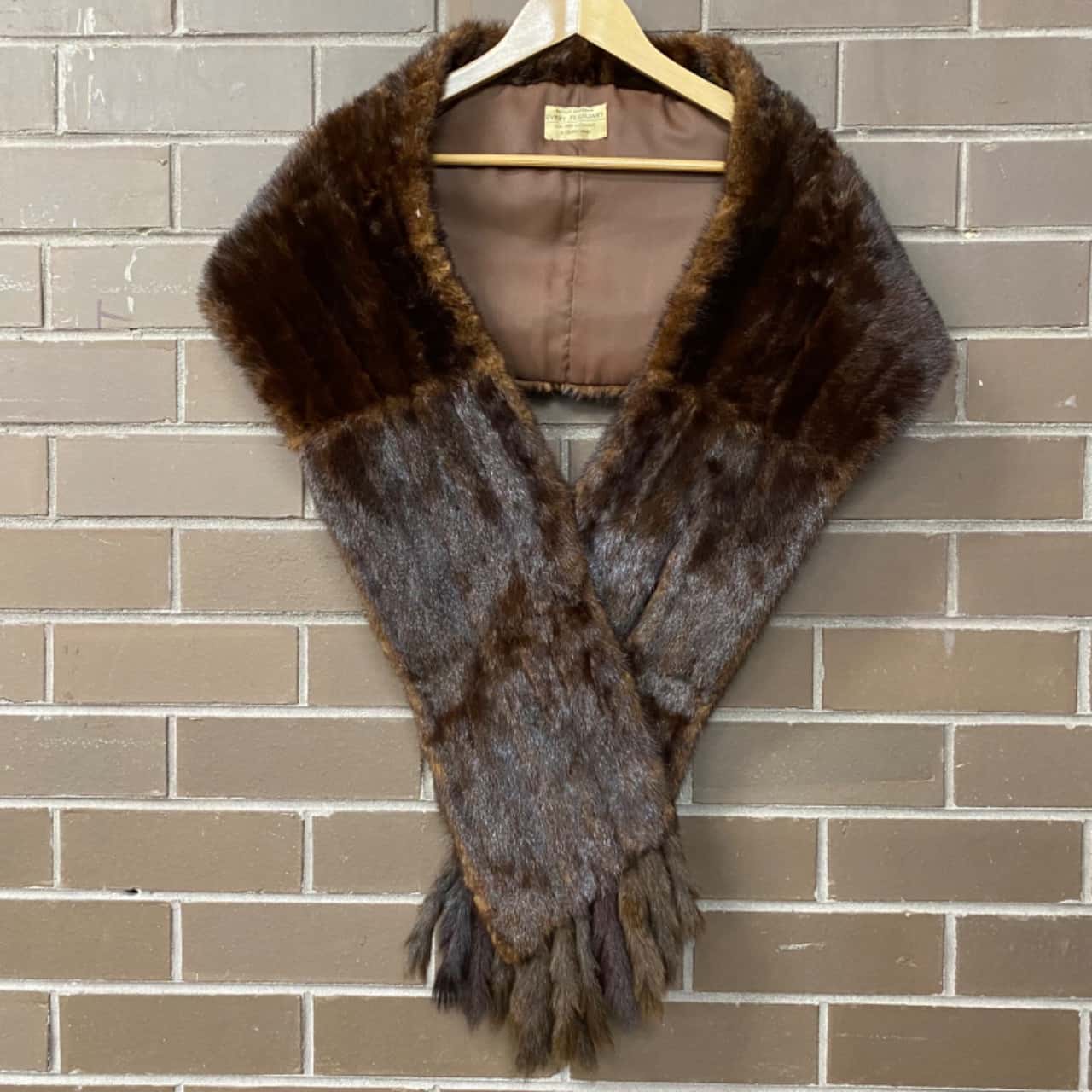 Vintage Arthur Abrahams Womens Fur Brown Stole