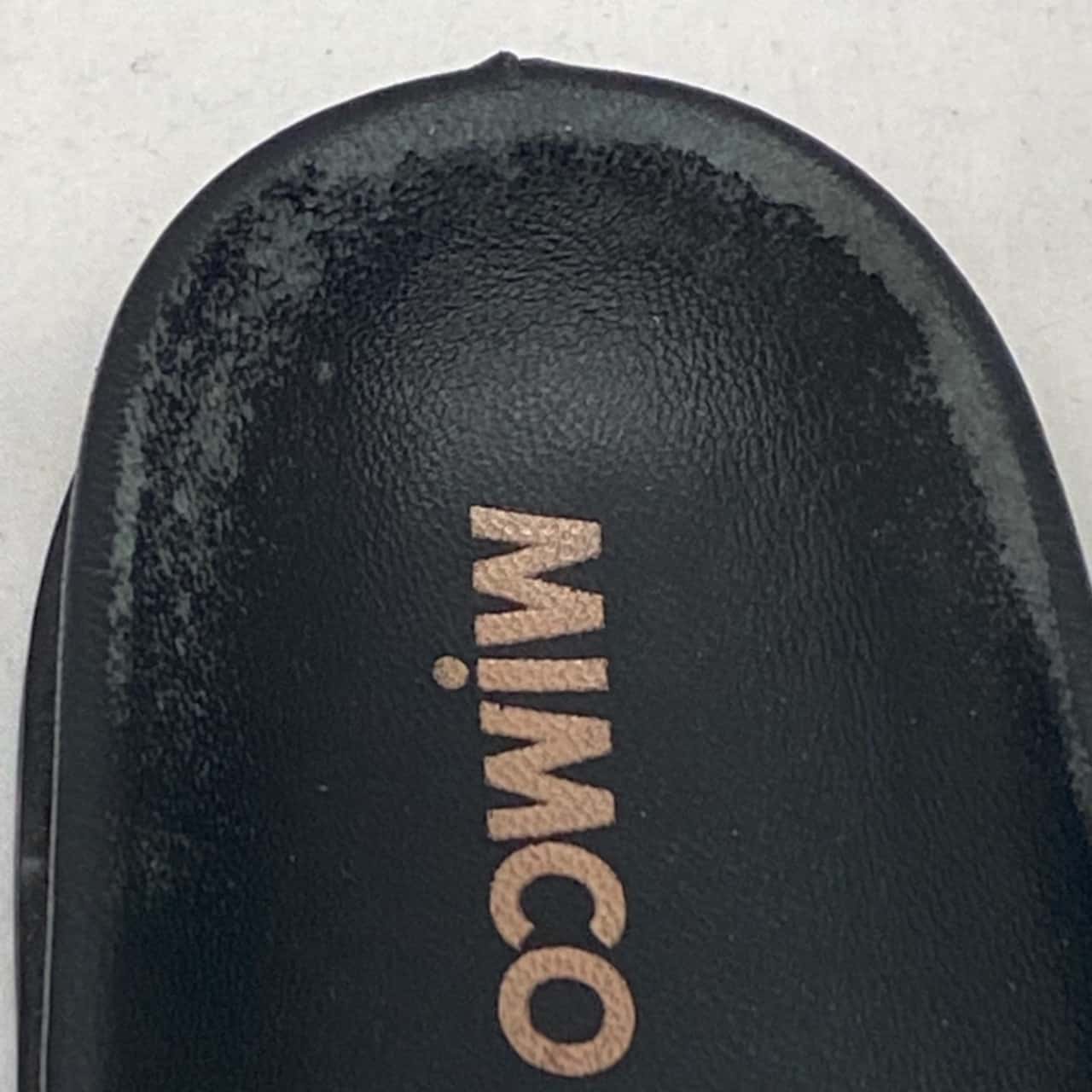 Womens MIMCO Size 37 Leather Black Slip On Slides(s)