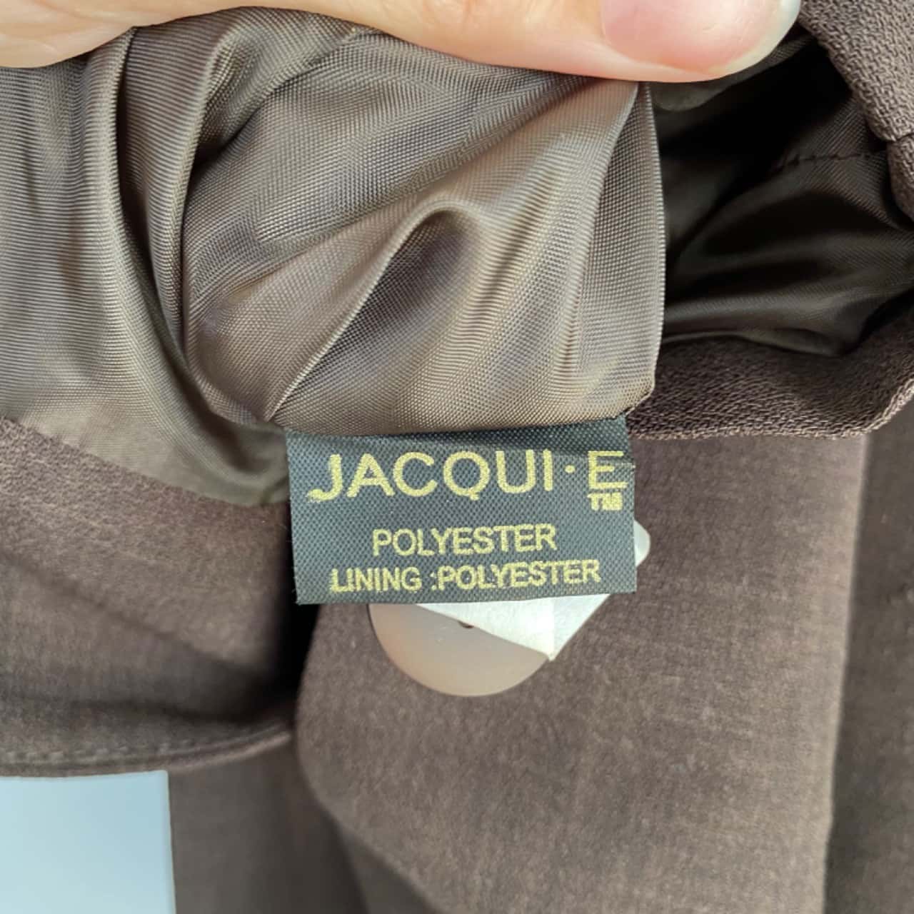 Retro Jacqui-E Skirt Suit Brown Australian Made Size 8 / S (s)