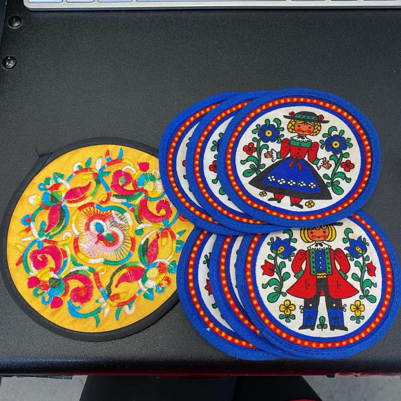 Vintage Kolf Austrian Folkore Coasters + 1 other (s)