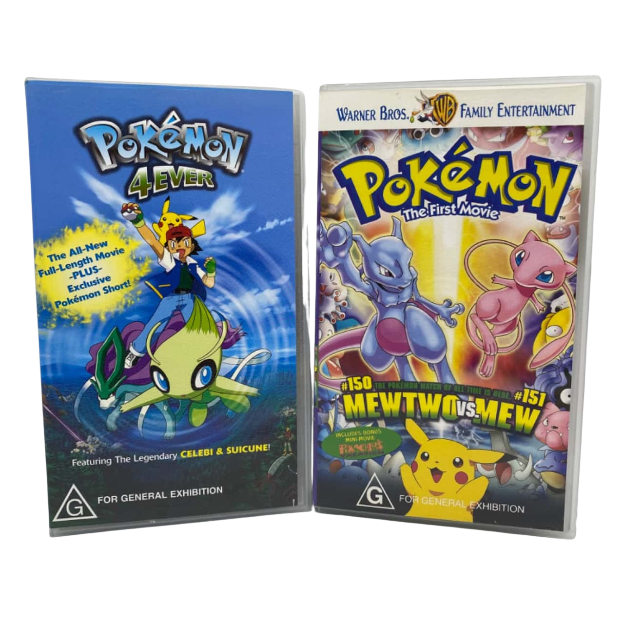 Pokémon 4 EVER and Pokémon First Movie - VHS Video Rare VGC