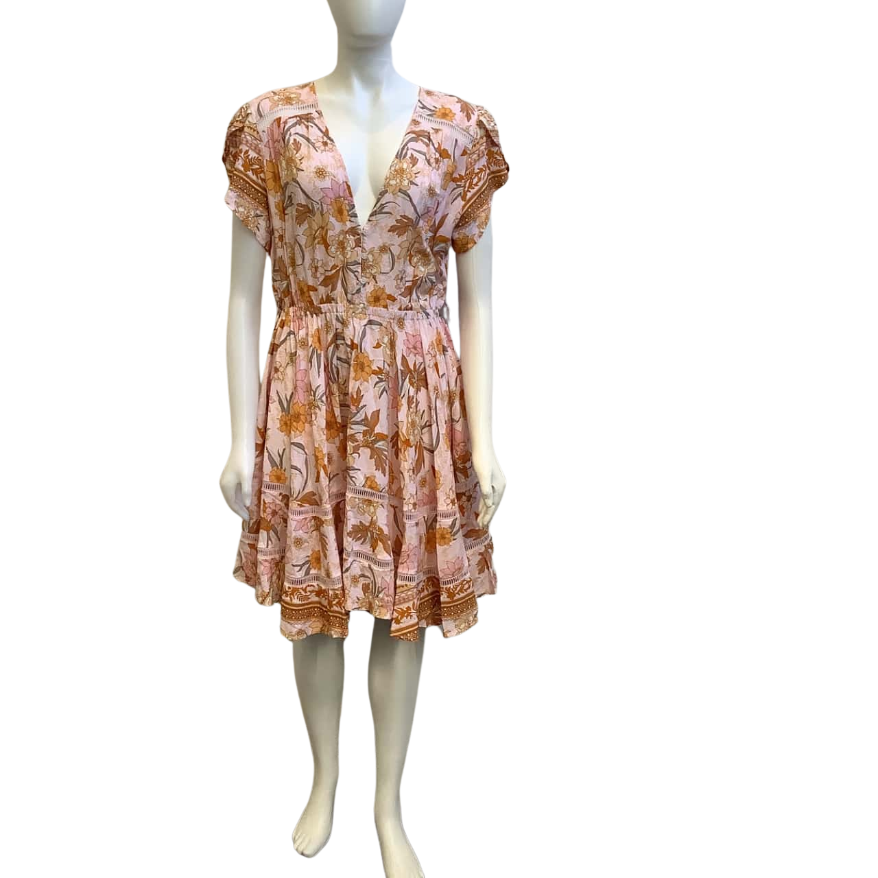 Brand New Jaase Womens Size 10 12 Floral Midi Dress Multicoloured S