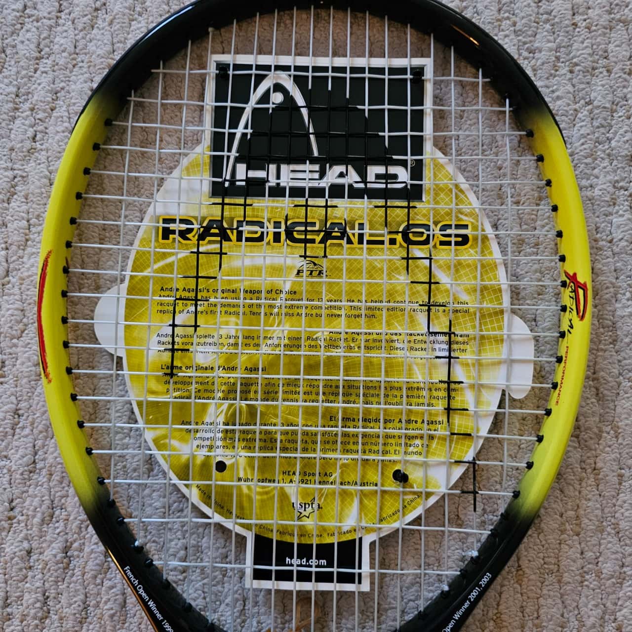 Head Radical OS Andre Agassi Limited Edition No. 3125 (BNWT)