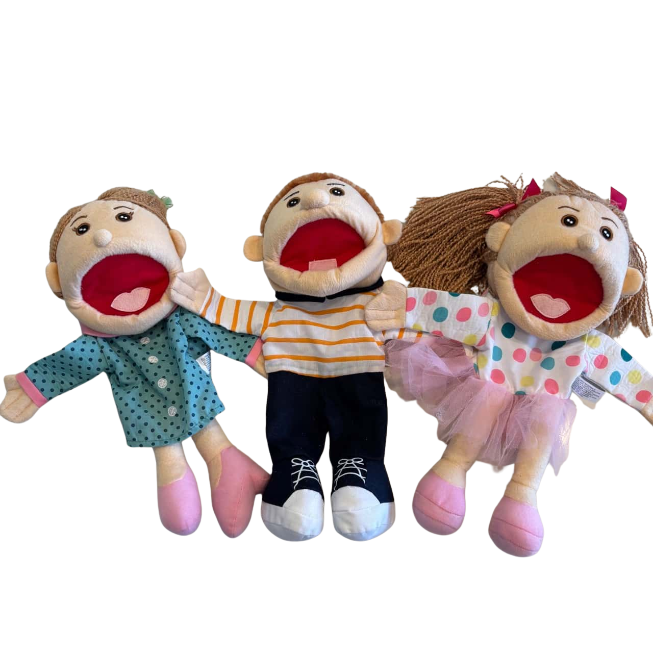 Childrens Kids 3 x Hand Puppets Plush Toys Story Telling / Birthdays ...