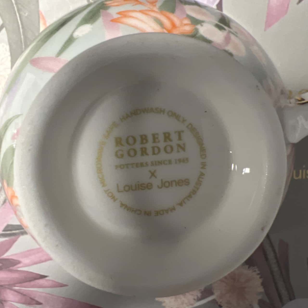 BNIB Robert Gordon Stella aubergine teapot and 2 tea cups with saucers ...