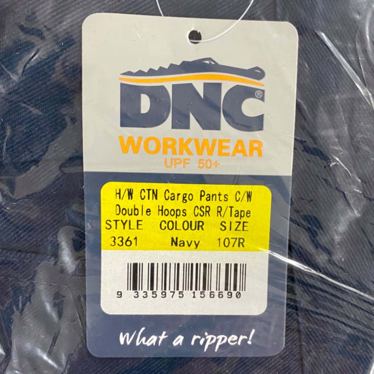 DNC Mens Work Multi Cargo Pants Size 107R Navy Blue