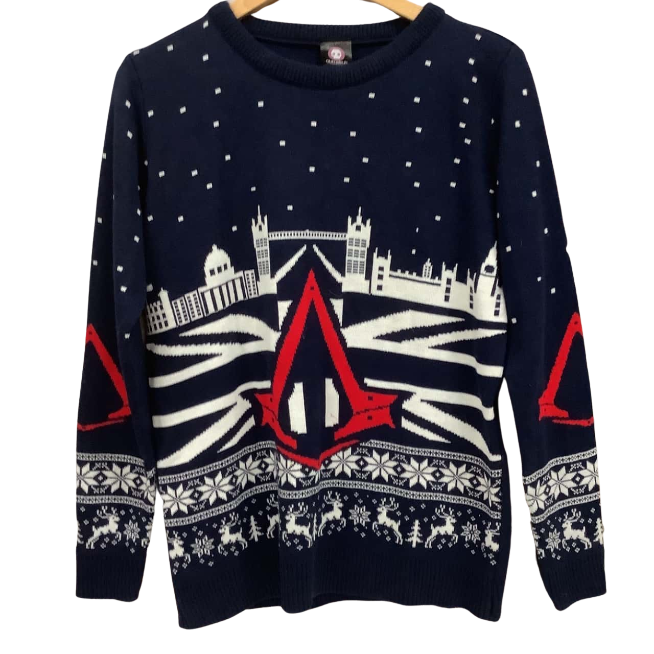 Numskull Designs Unisex Numskull Size L Crew Neck Navy Blue / Red / White