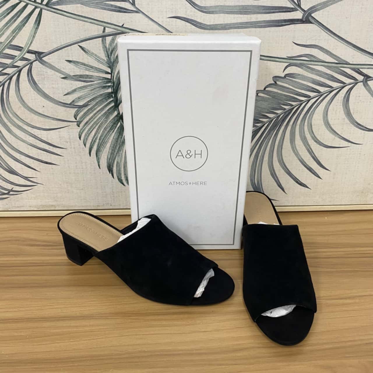 Womens Atmos & Here Daria Suede Mules Size 10 (s)