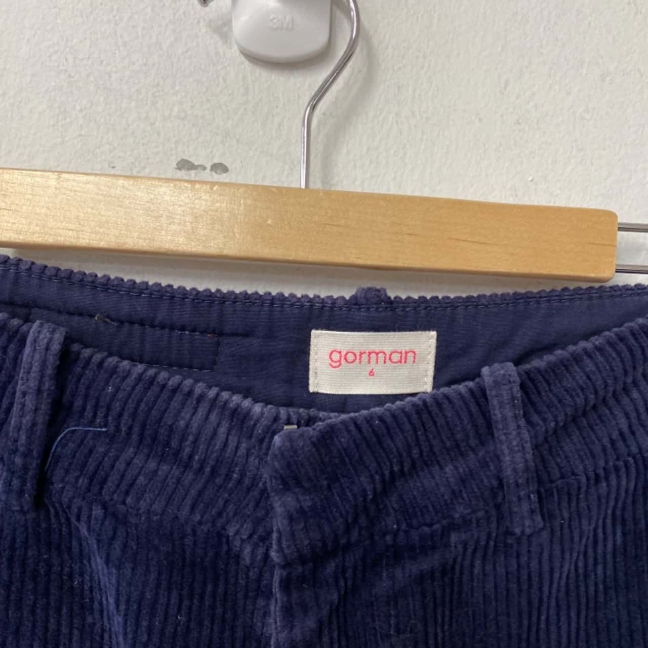 Gorman Womens Size 6 Corduroy Straight Leg Navy Blue (s)