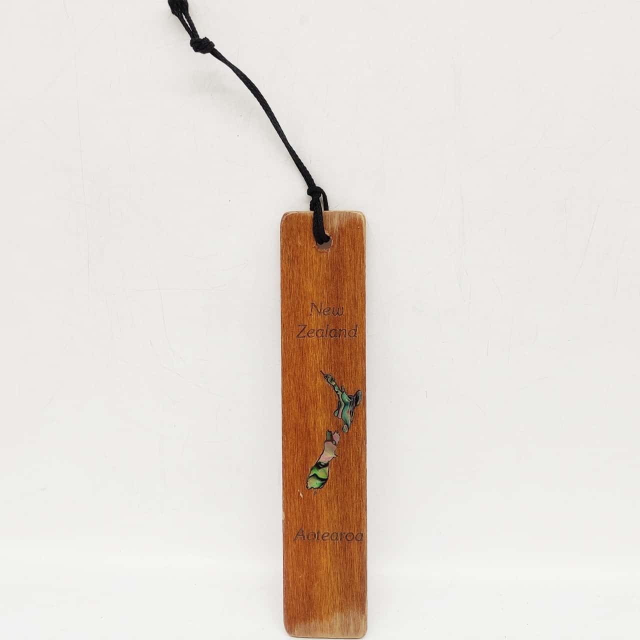 Paua Shell Inlaid Wooden Bookmark Made In New Zealand From Native ...